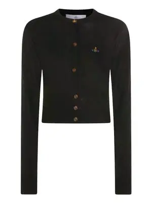 VIVIENNE WESTWOOD Orb Embroidered Cardigan - Black