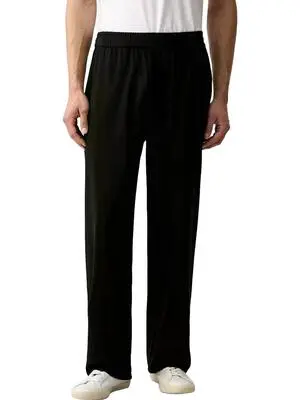 Emporio Armani Logo-embroidered Elasticated-waistband Track Pants - Black
