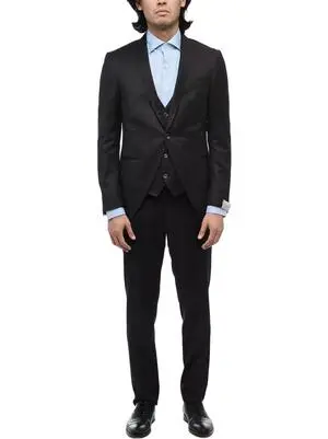 Corneliani Single-breasted Suit - Black