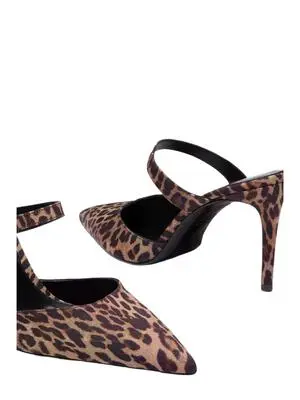 STUART WEITZMAN Leopard-print Mules - Brown