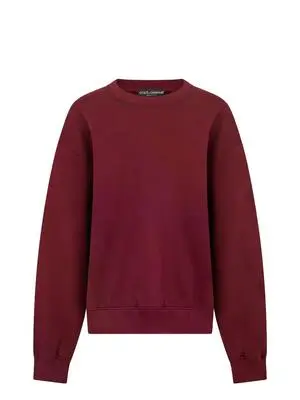 Dolce & Gabbana Crew-neck Sweatshirt With Long-sleeves - Red