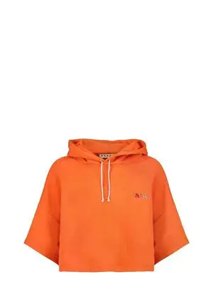 Marni Cropped Hoodie - Orange