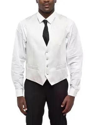 Corneliani Jacquard Woven Waistcoat - Silver