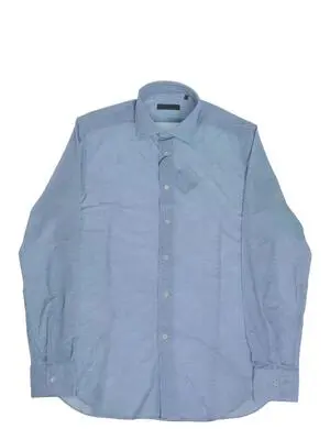 Corneliani French-collar Washed-effect Shirt - Blue