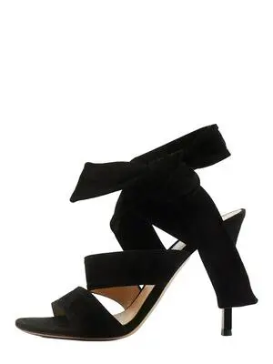 GIANVITO ROSSI Suede Ankle-strap Sandals - Black