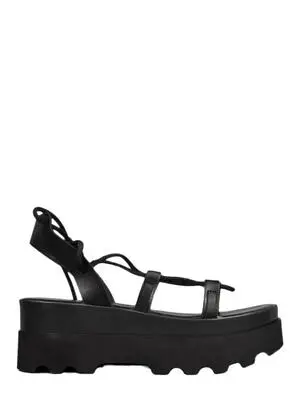 ALTERCORE Sue Lace-up Platform Sandals - Black