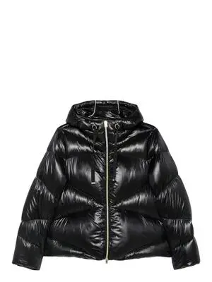 Herno Quilted Hooded Jacket - Black
