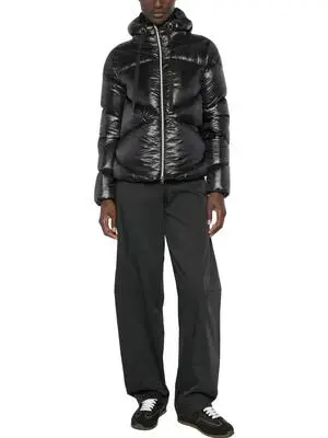 Herno Quilted Hooded Jacket - Black