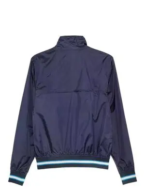 K-WAY Striped-trim Logo Patch Jacket - Blue