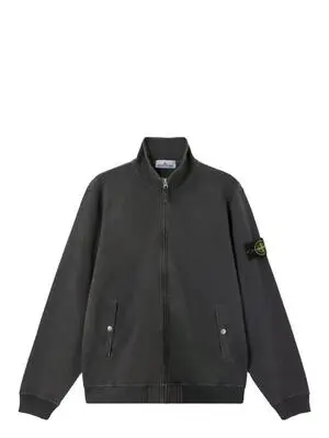Stone Island Malfilé Fleece 'old' Effect Track Jacket - Grey