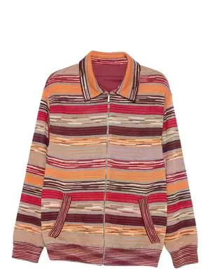 Missoni Reversible Striped Zip-up Jacket - Red