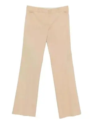 Miu Miu Beige Straight-leg Trousers - Neutrals