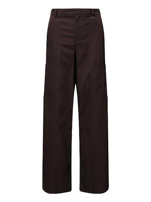 Vince Panelled Wide-leg Stretch-cotton Trousers - Iron