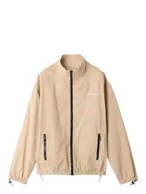 Miu Miu Washed Gabardine Oversized Blouson Jacket - Neutrals