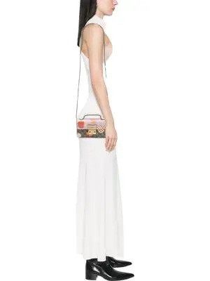 Gucci 2016-2026 Mini Gg Supreme Monogram Les Pommes Padlock Satchel - Multicolour
