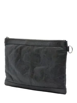 Balenciaga 2015 Lambskin Motocross Classic Clip M Clutch Bag - Black