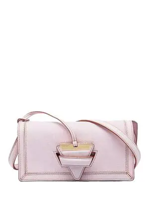 Loewe Grained Calfskin Barcelona Wallet On Strap Crossbody Bag - Pink