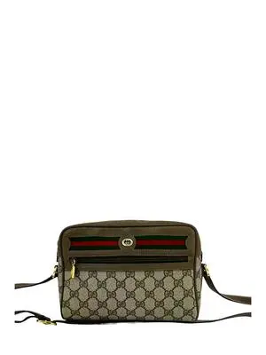 Gucci Gg Supreme Web Crossbody Bag - Neutrals