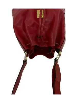 Celine 2014 Leather Bucket Bag - Red