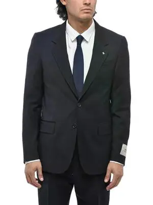 Corneliani Single-breasted Jacquard Suit - Blue