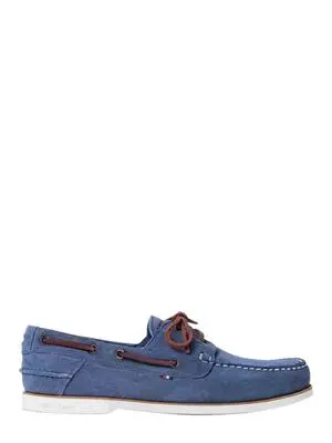 Tommy Hilfiger Suede Boat Shoes - Blue