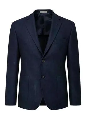Corneliani Micro-patterned Single-breasted Jacket - Blue