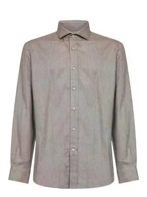 Brunello Cucinelli Spread-collar Button-down Shirt - Grey