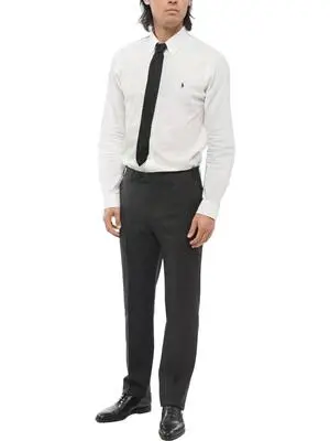 Corneliani Virgin Wool Pressed Crease Trousers - Grey