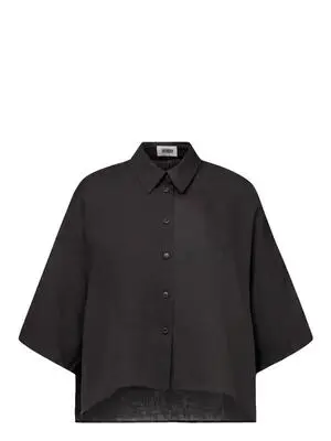 DRYKORN Yarika Short-sleeve Cropped Shirt - Brown