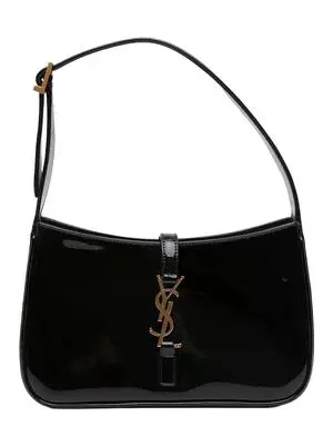 Saint Laurent 2022 Mini Patent Le 5 A 7 Shoulder Bag - Black