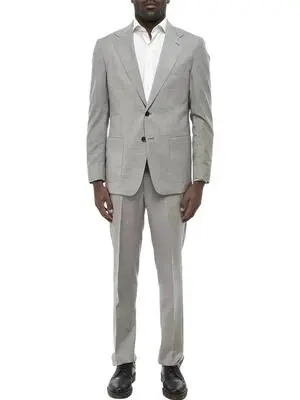 COLAMARINO Napoli Single-breasted Wool Suit - Grey