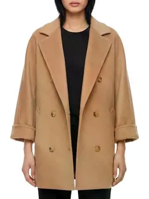 Max Mara Rebus Double-breasted Coat - Neutrals