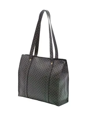 Celine 20th Century Macadam Coated Canvas Tote Bag - Brown