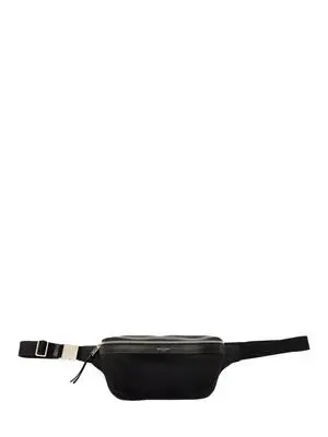 Saint Laurent 2021 Canvas City Belt Bag - Black