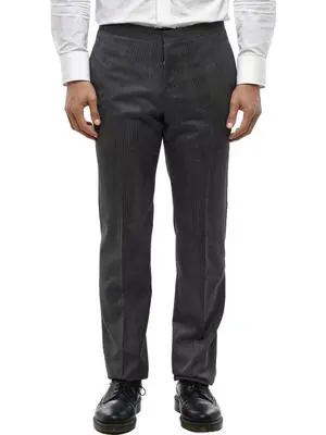 Corneliani Pinstriped Virgin-wool Trousers - Grey