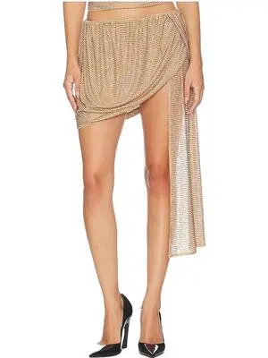 HAELO Rhinestone Loop Skirt - Tan
