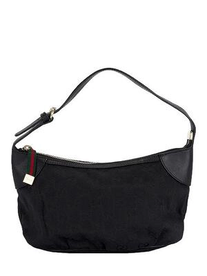 FWRD RENEW Gucci Gg Canvas Shoulder Bag - Black