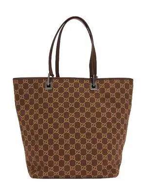 FWRD RENEW Gucci Vintage Gg Bucket Tote Bag - Brown