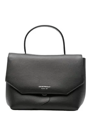 Emporio Armani Medium Leather Handbag - Black