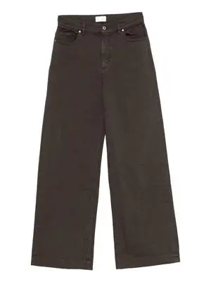 PAROSH Wide-leg Denim Jeans - Brown