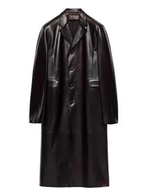 Prada Nappa Leather Coat - Plum