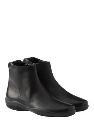 Prada Toblach Nappa Leather Ankle Boots - Black