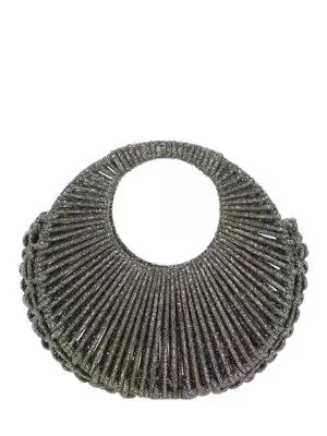 HIBOURAMA Jaya Crystal-embellished Woven Tote Bag - Grey