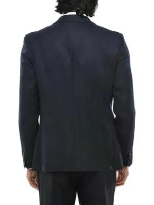 Corneliani Single-breasted Herringbone Jacket - Blue