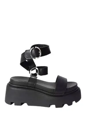 ALTERCORE Marilla Buckle-fastening Platform Sandals - Black