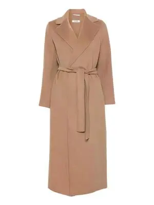 Max Mara Belted Notch-lapel Coat - Brown