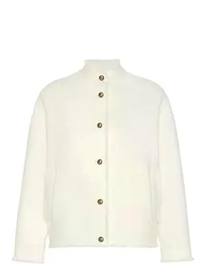 Max Mara Fringed Button-up Jacket - Neutrals