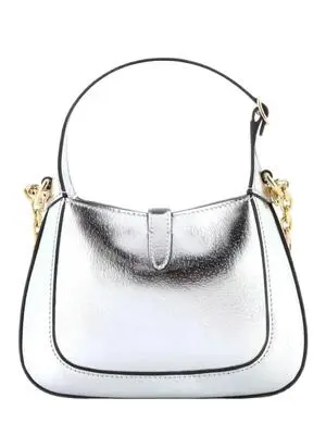 Gucci Gucci Jackie 1961 Chain Leather Mini Hobo Bag Silver