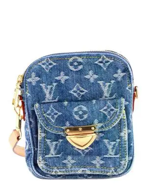 LOUIS VUITTON Fairfax Pochette Monogram Denim Crossbody Bag - Blue