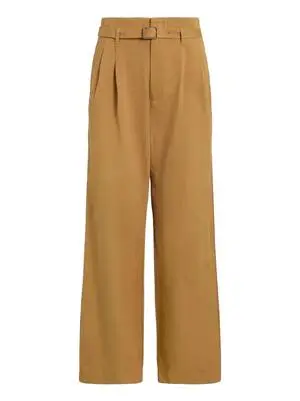 Polo Ralph Lauren Cotton-linen Pleated Belted Trousers - Neutrals